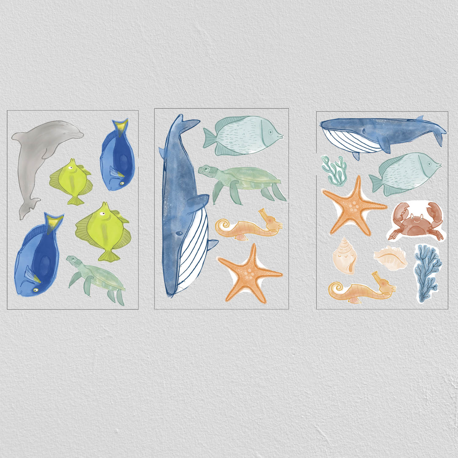 - NOVO - Animais do fundo do mar - Autocolantes parede – Croki Designs