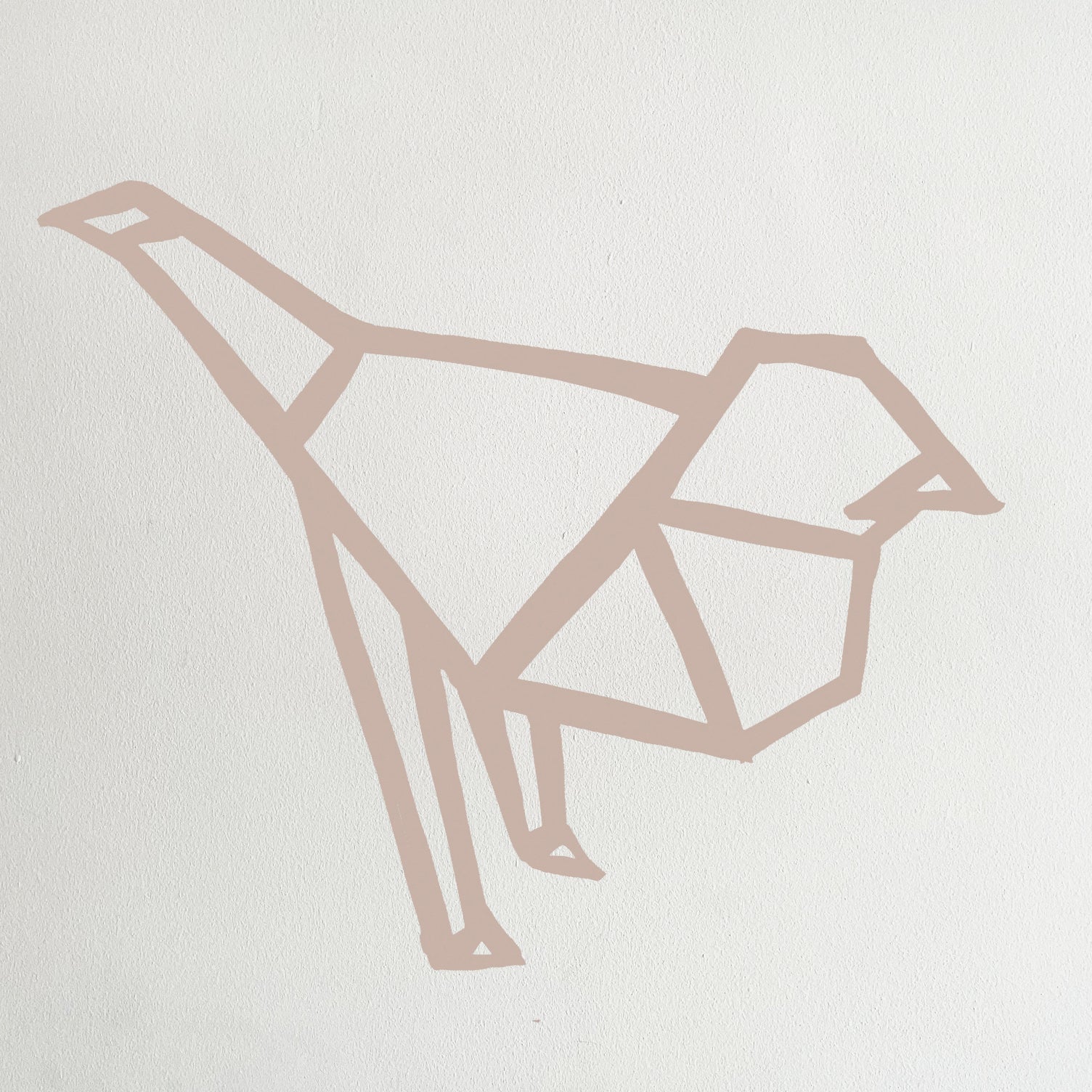 Pássaro Recortado Bege - Autocolante Parede Infantil – Croki Designs