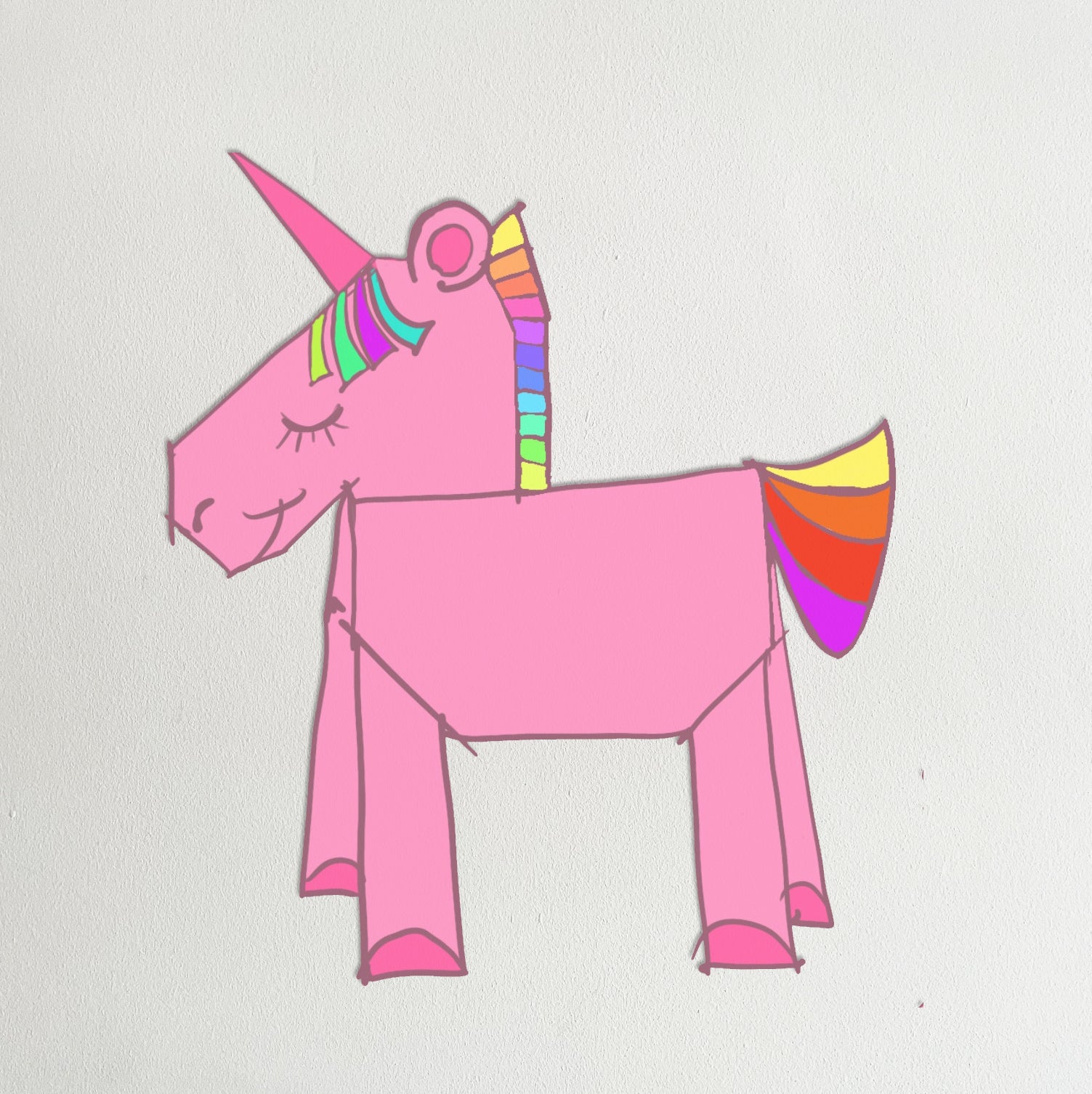 Unicórnio - Autocolante Parede Infantil - Croki Designs