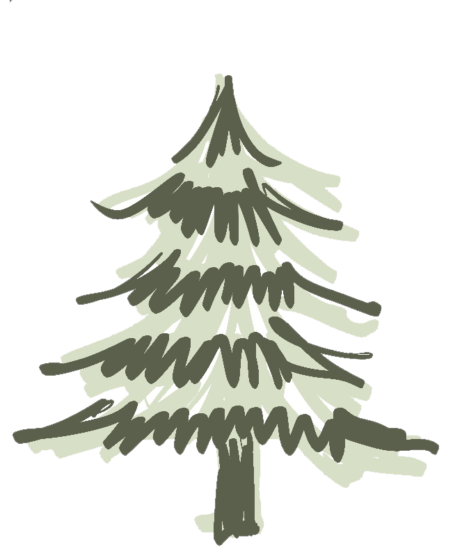 Rusty Pine Trees Wall Sticker – Croki Designs